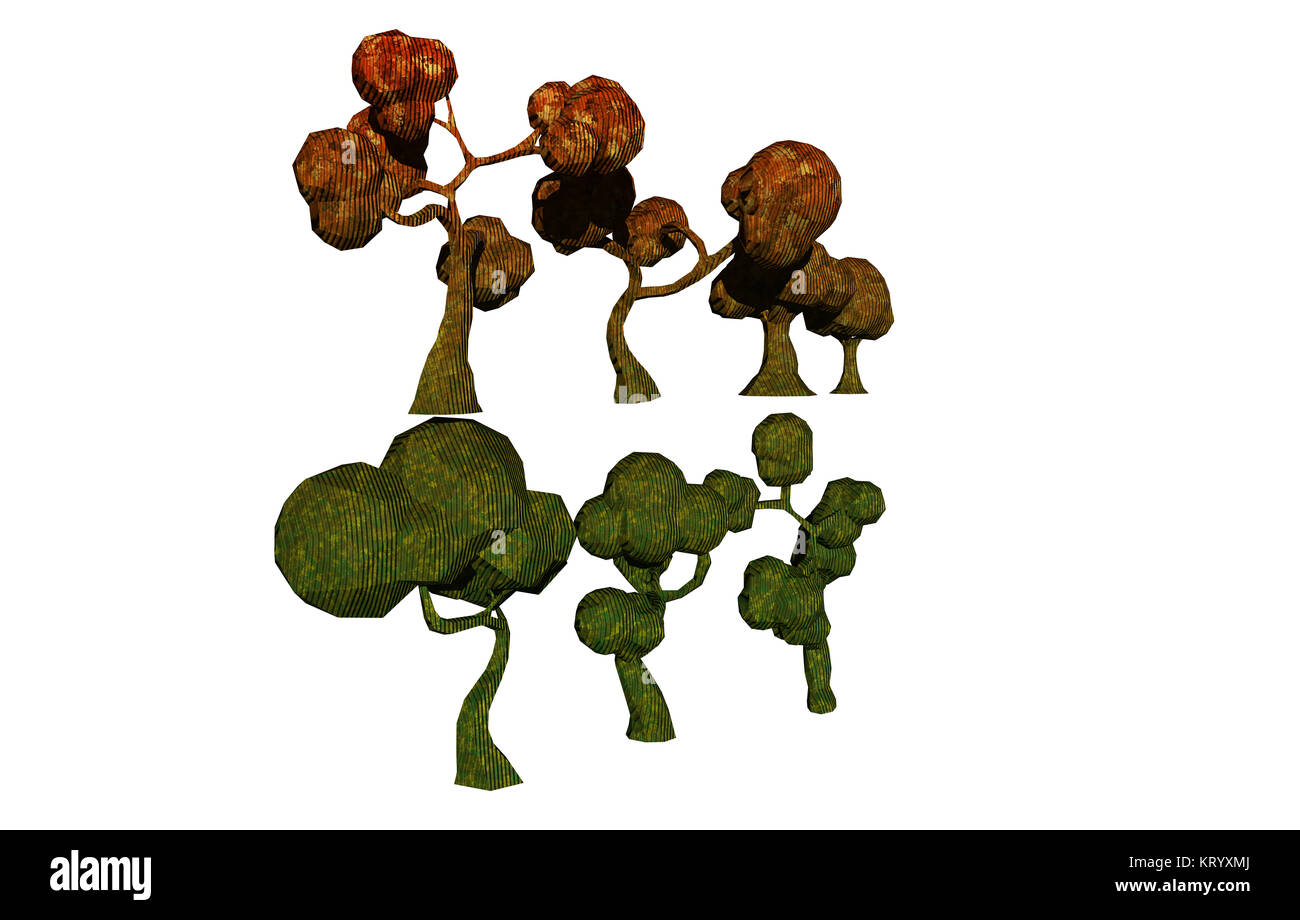 Cartoon trees Cut Out Stock Images & Pictures - Alamy