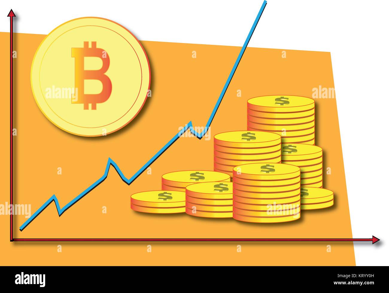 Bitcoin crypto currency diagram Stock Vector Images - Alamy