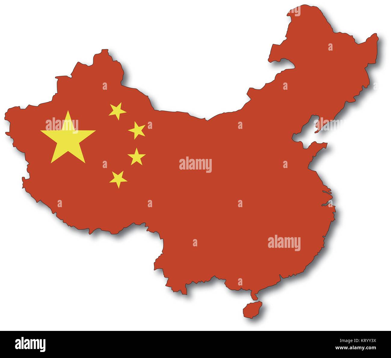 Red map of china hi-res stock photography and images - Alamy
