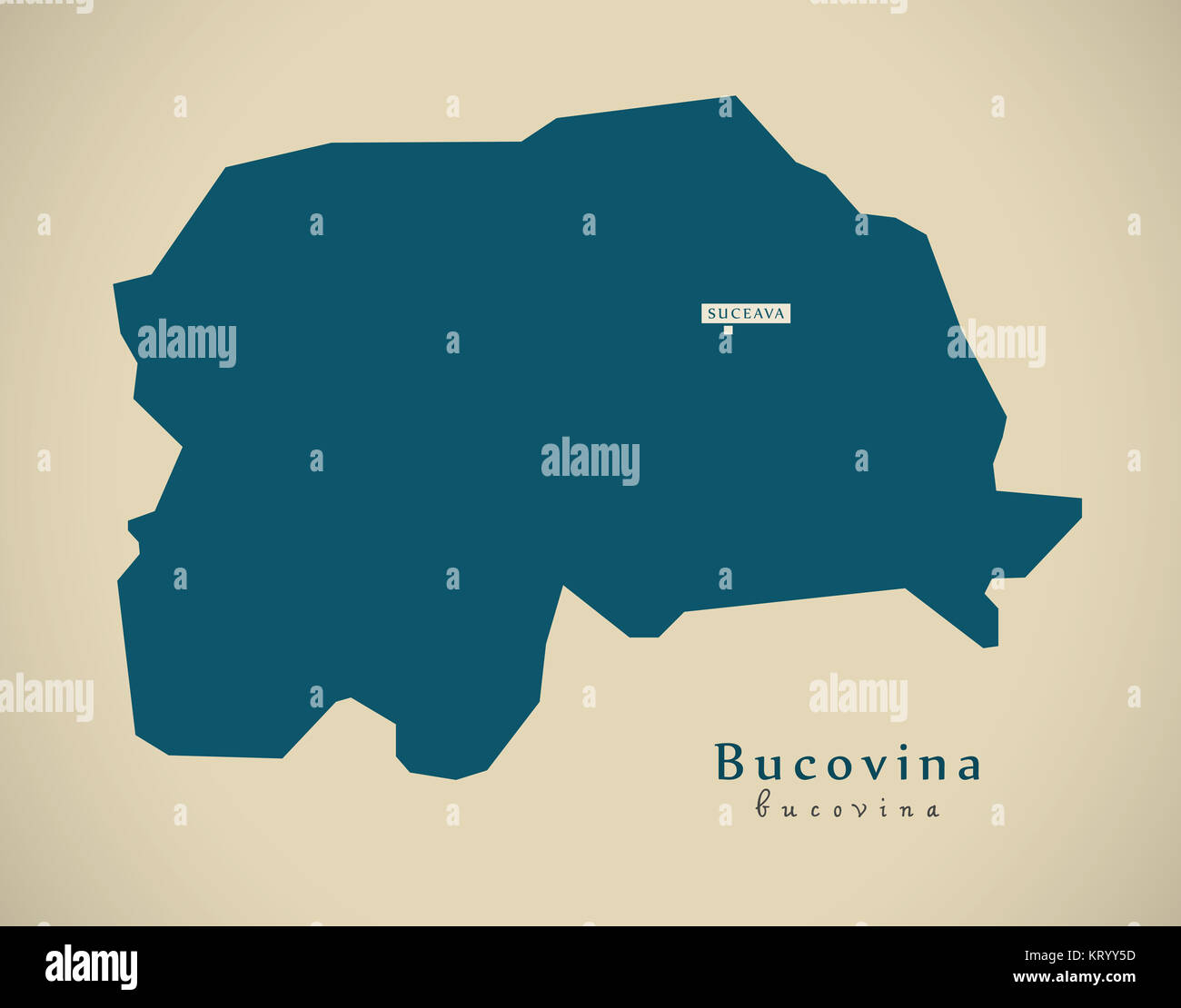 Modern Map - Bucovina Romania RO illustration Stock Photo - Alamy