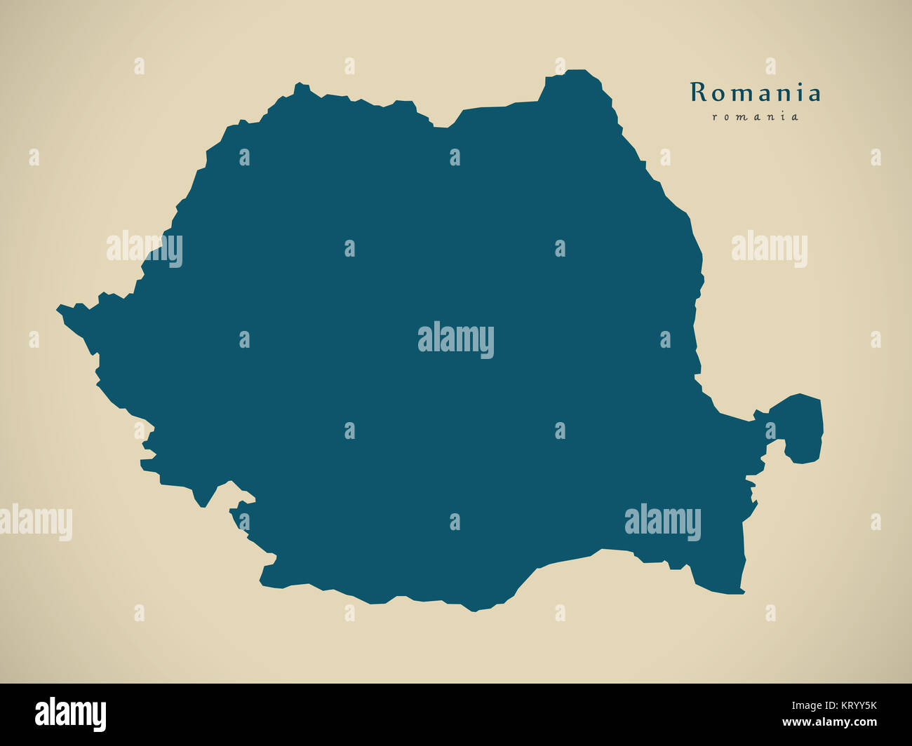 Modern Map - Romania RO illustration Stock Photo - Alamy