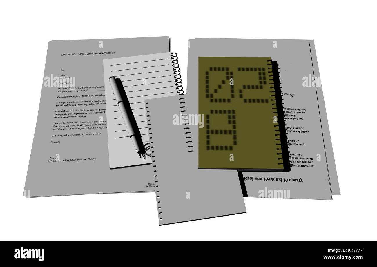 Desk papers Cut Out Stock Images & Pictures - Alamy