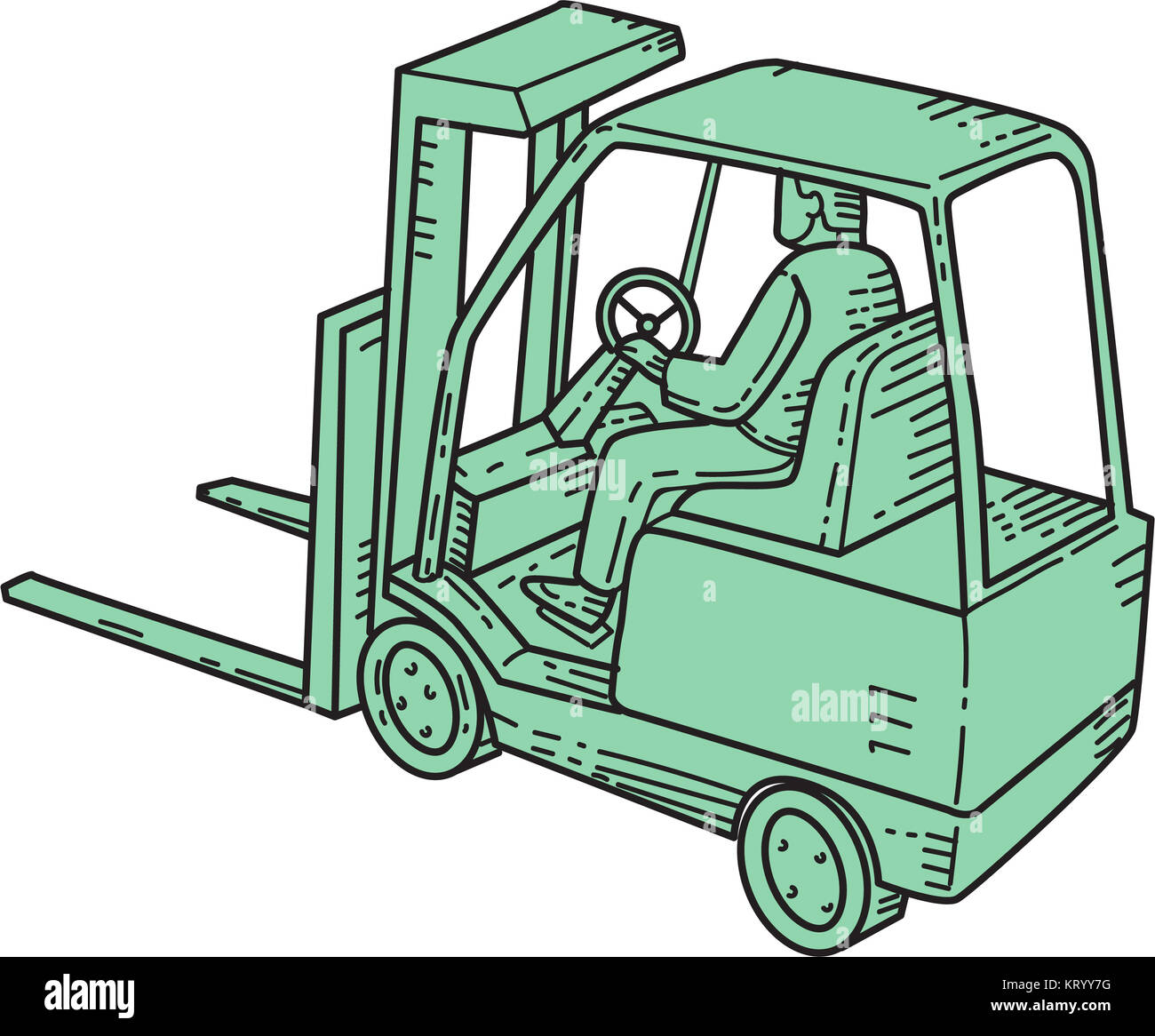 Fork truck drawing hi-res stock photography and images - Alamy