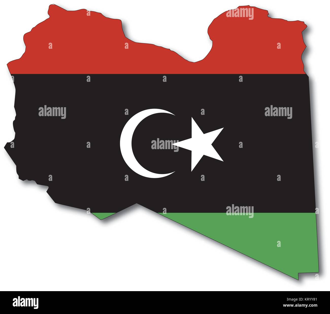 Libya country map hi-res stock photography and images - Alamy