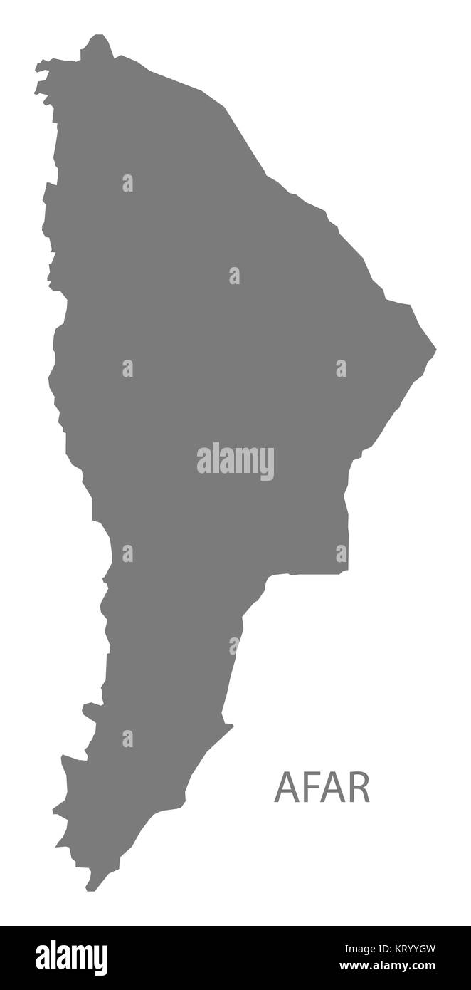 Afar Ethiopia Map grey Stock Photo - Alamy