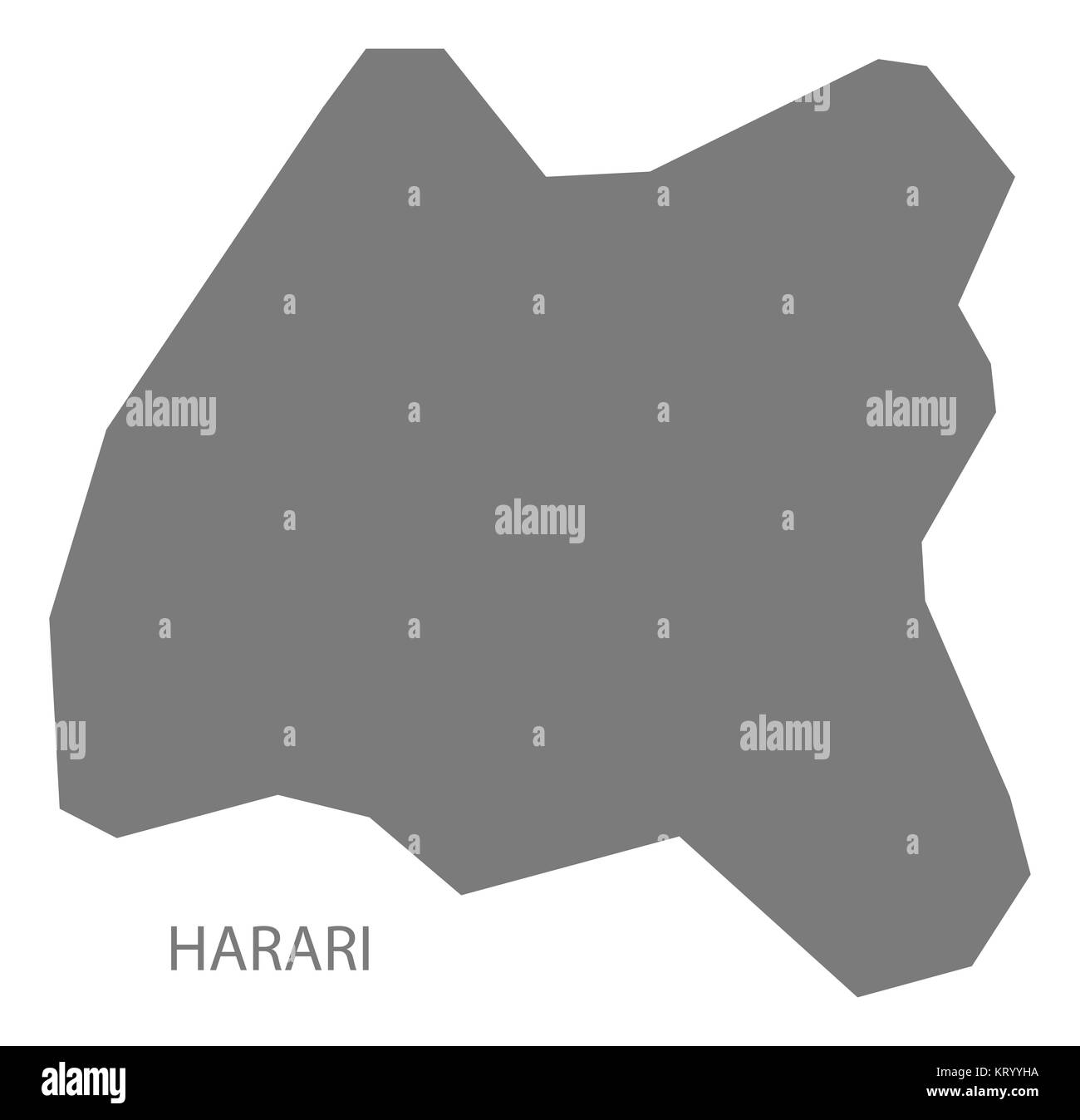 Harari Ethiopia Map grey Stock Photo - Alamy