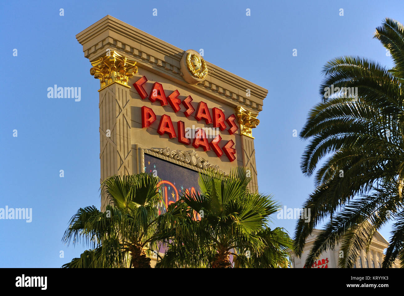 Las Vegas, NV, USA - June 29th, 2009 - Large sign saying Caesars Palace ...