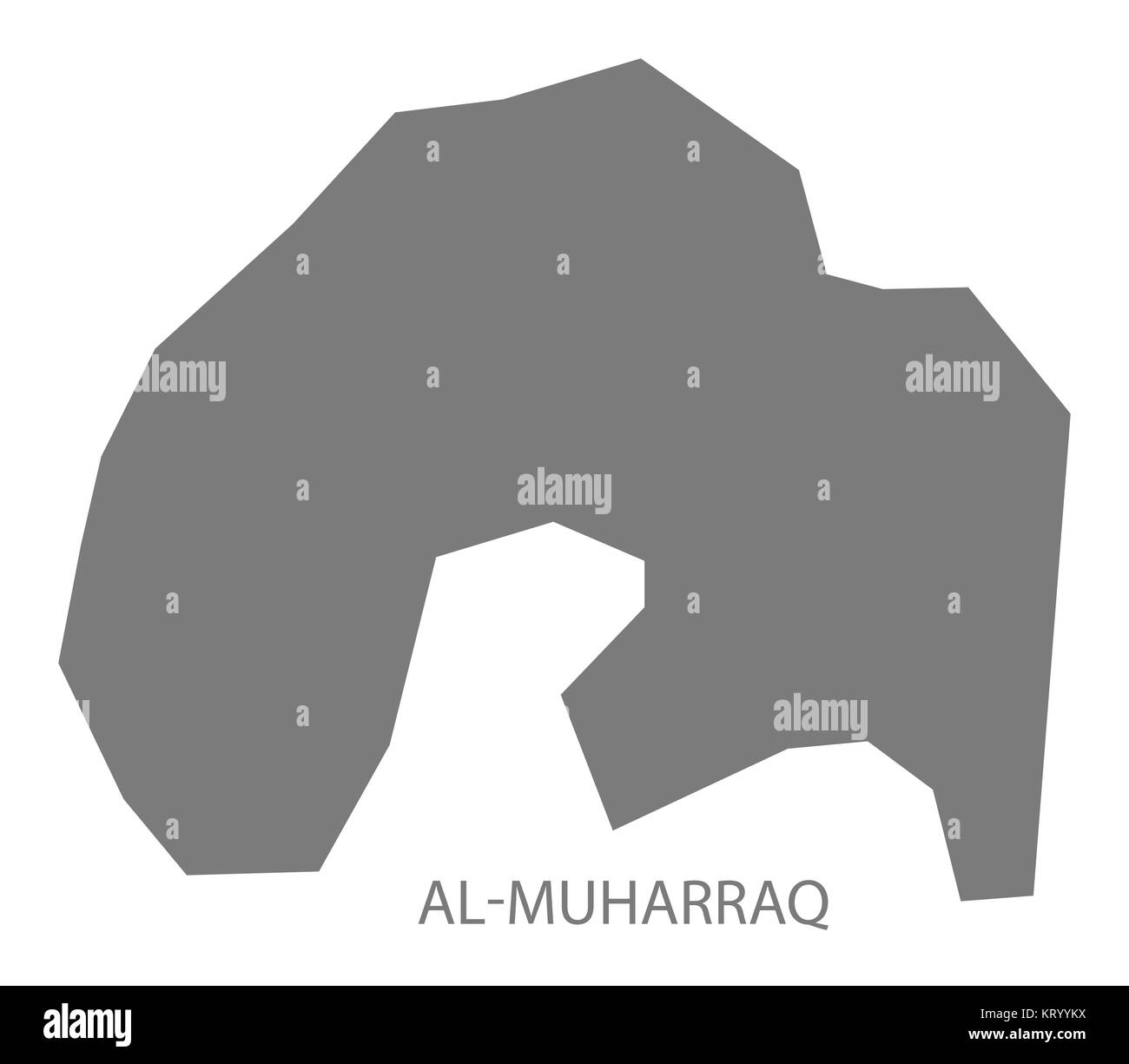 Al-Muharraq Bahrain Map grey Stock Photo - Alamy