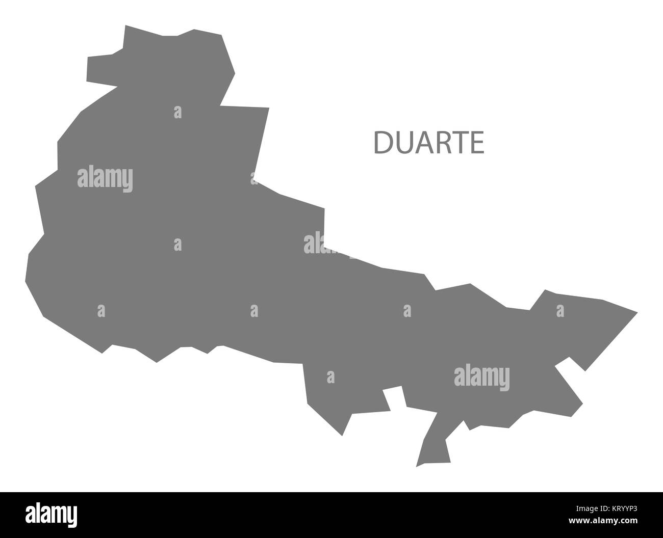 Duarte Dominican Republic Map grey Stock Photo - Alamy