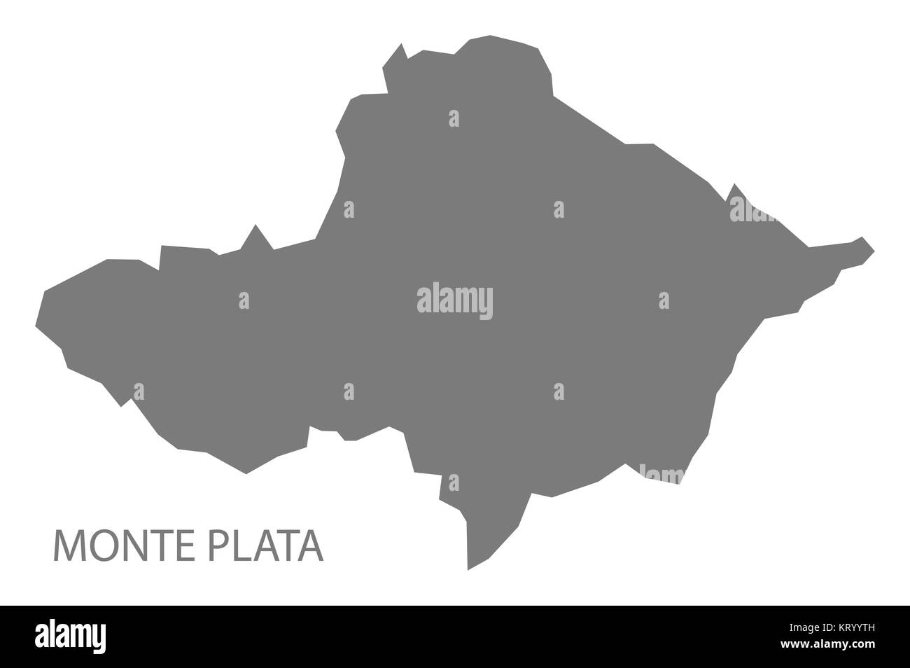 Monte Plata Dominican Republic Map grey Stock Photo - Alamy