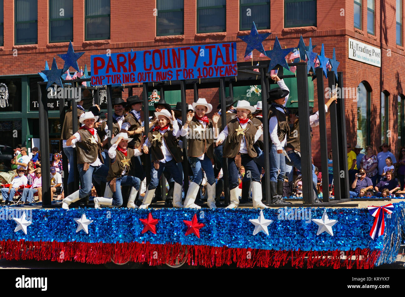 Cody, Wyoming, USA - July 4th, 2009 - Parade float of tha Park County ...