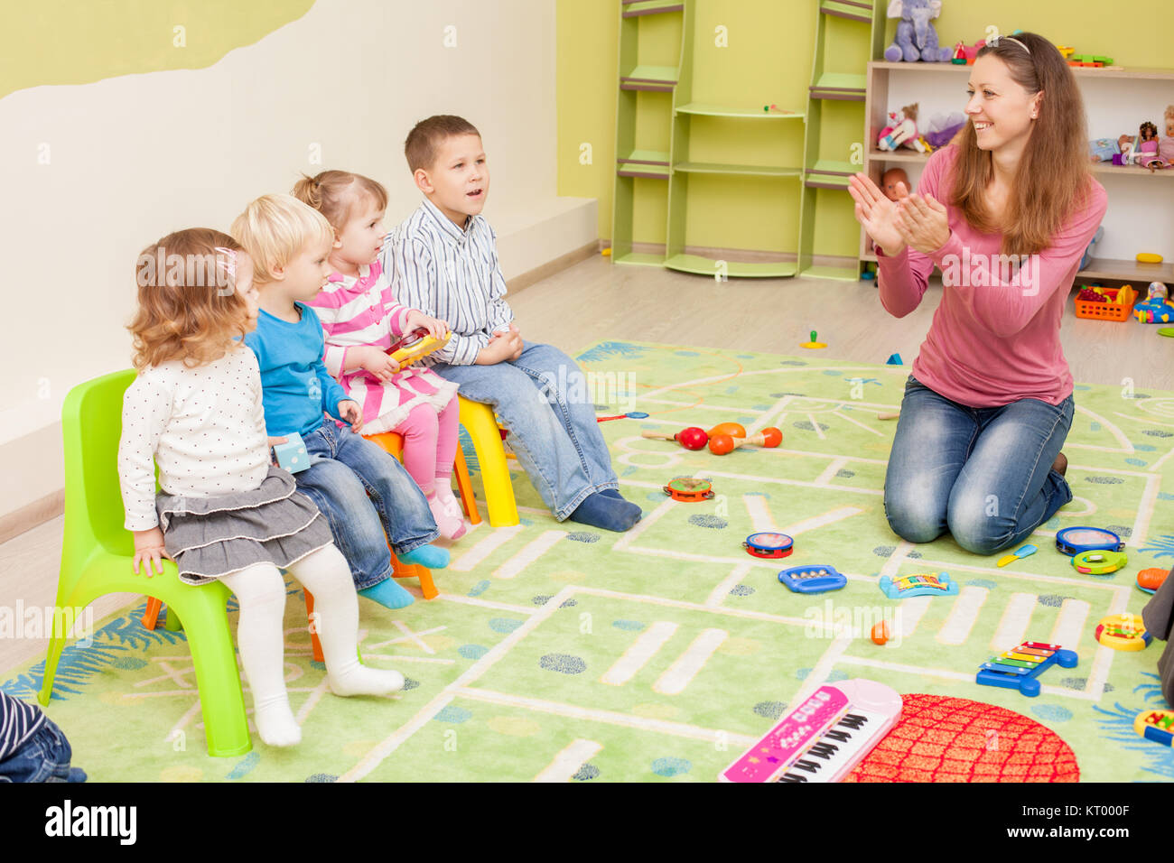 Kindergarten games teacher hi-res stock photography and images - Alamy