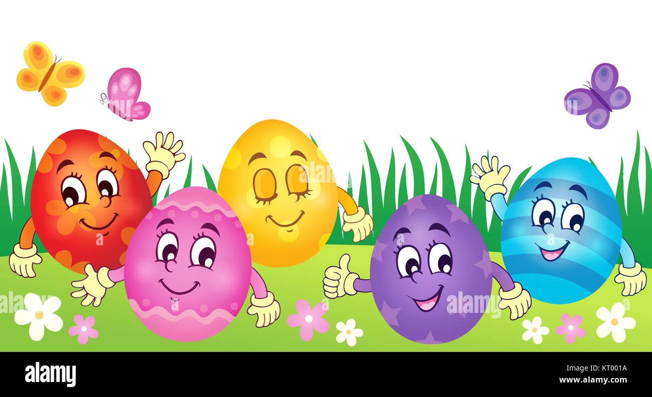 Happy Easter eggs theme image 3 Stock Photo - Alamy