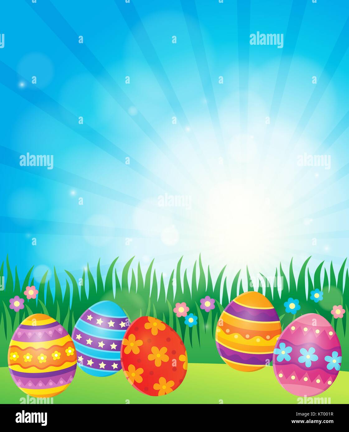 Decorated Easter eggs theme image 6 Stock Photo - Alamy