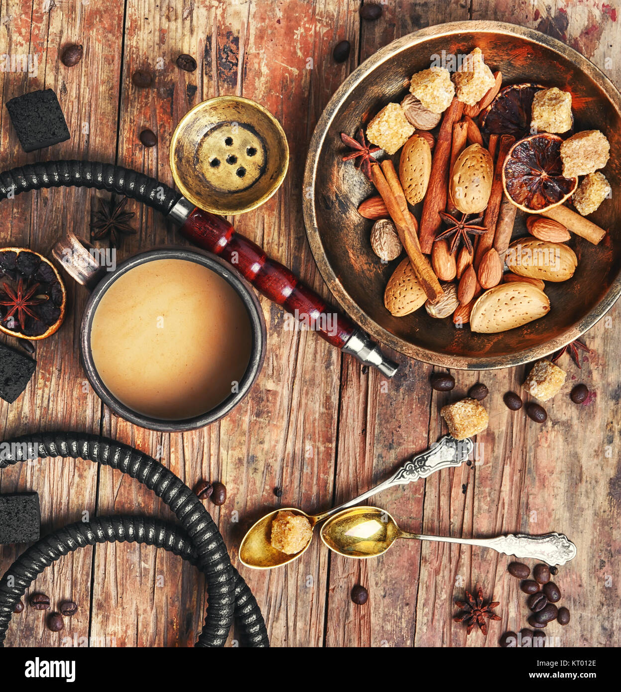 Shisha with coffee and spices Stock Photo - Alamy