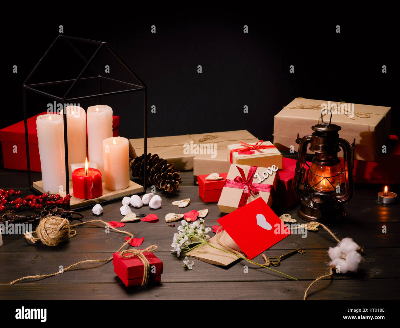 Valentine's day composition Stock Photo - Alamy