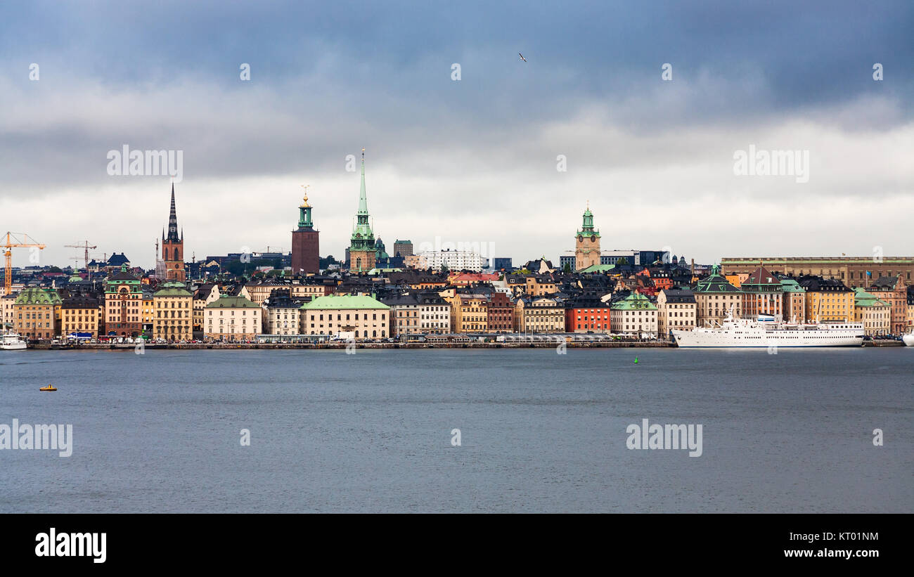 panoramic view of center of Stockholm city Stock Photo - Alamy