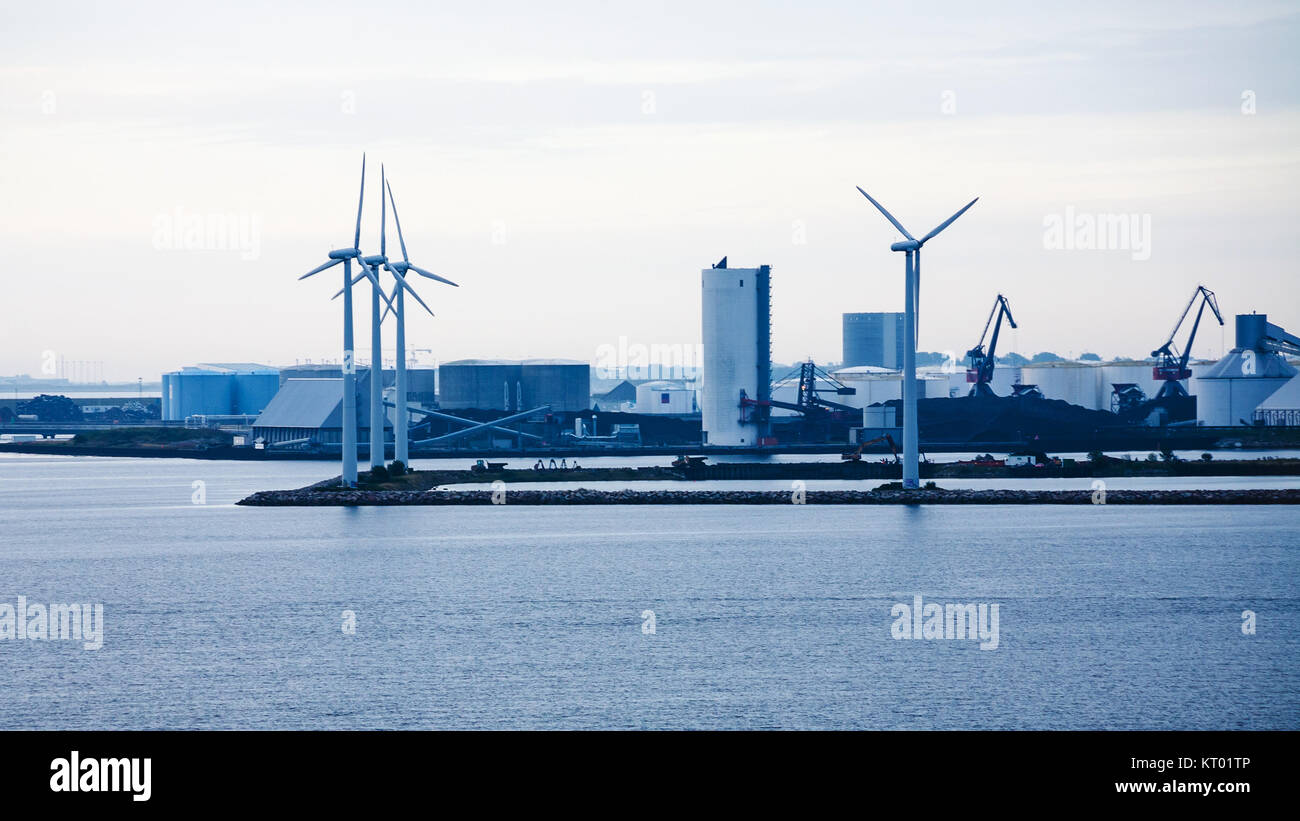 factory buildings of offshore wind farm Stock Photo - Alamy