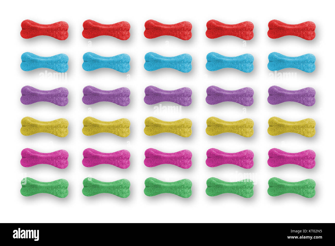 Colorful dog bones isolated on the white background Stock Photo - Alamy