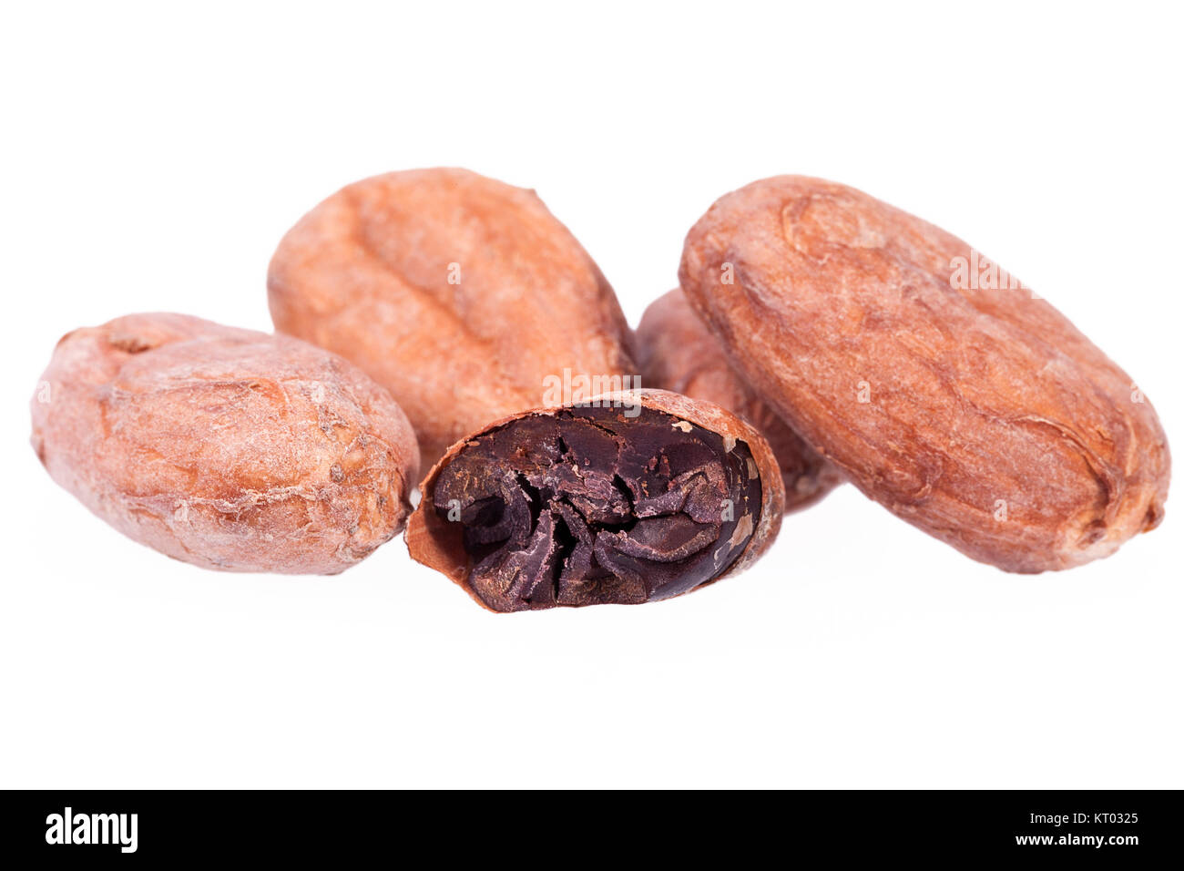 Cocoa beans chocolate powder Cut Out Stock Images & Pictures - Alamy
