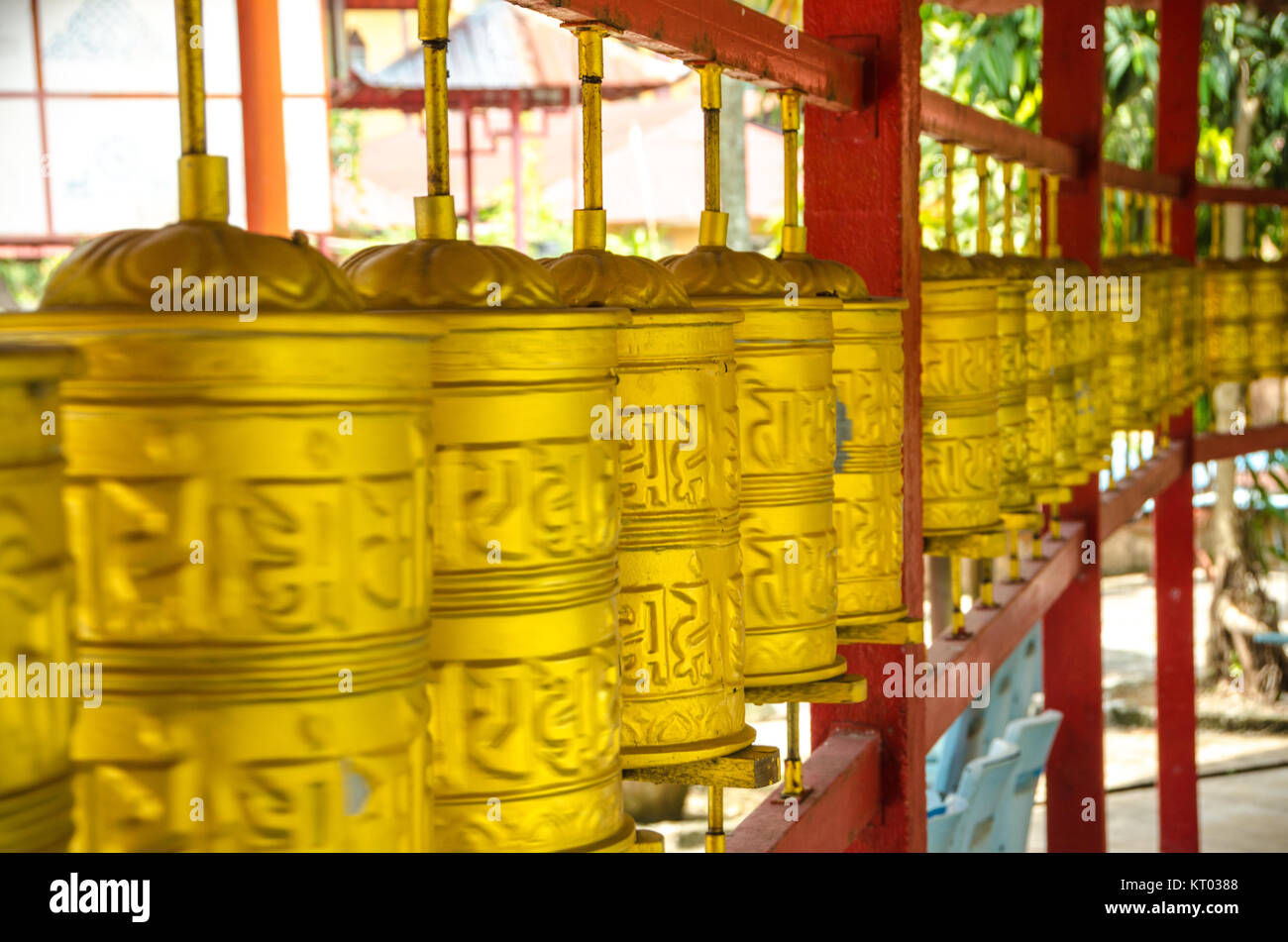 Prayer Mills in Tambun Tibetian Buddhist Temple, Perak - Tambun ...
