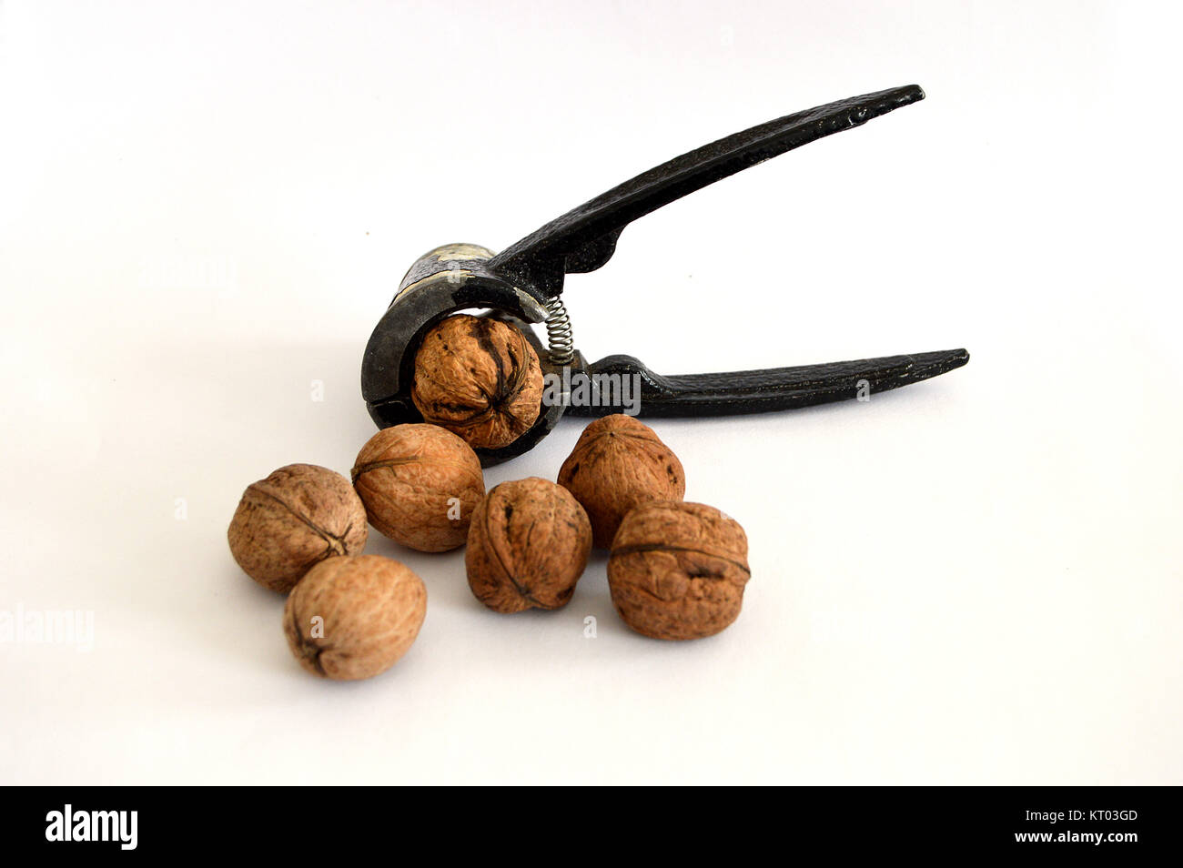 Pictures of walnut and walnut crackers Stock Photo - Alamy