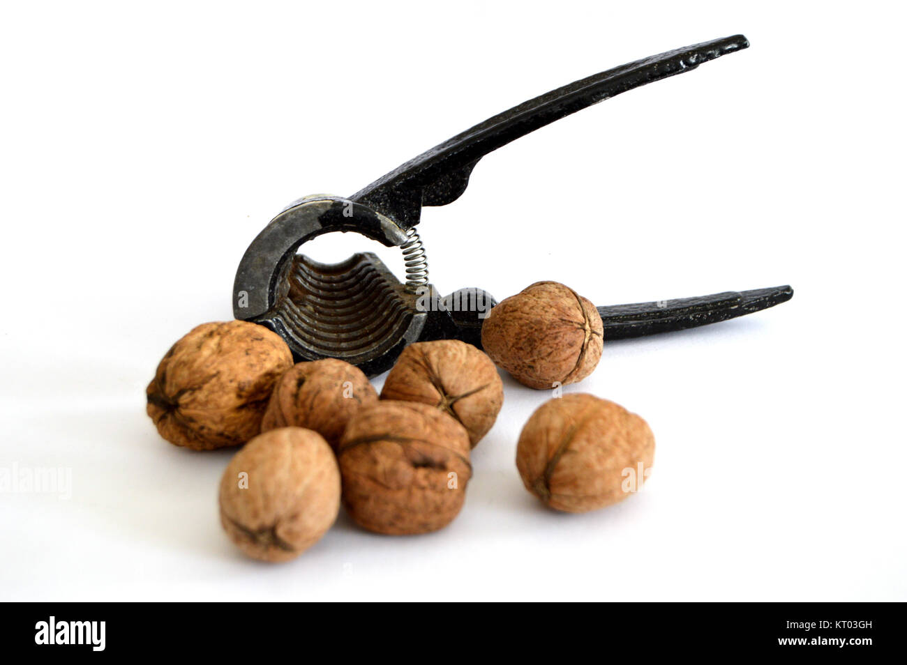 Pictures of walnut and walnut crackers Stock Photo - Alamy