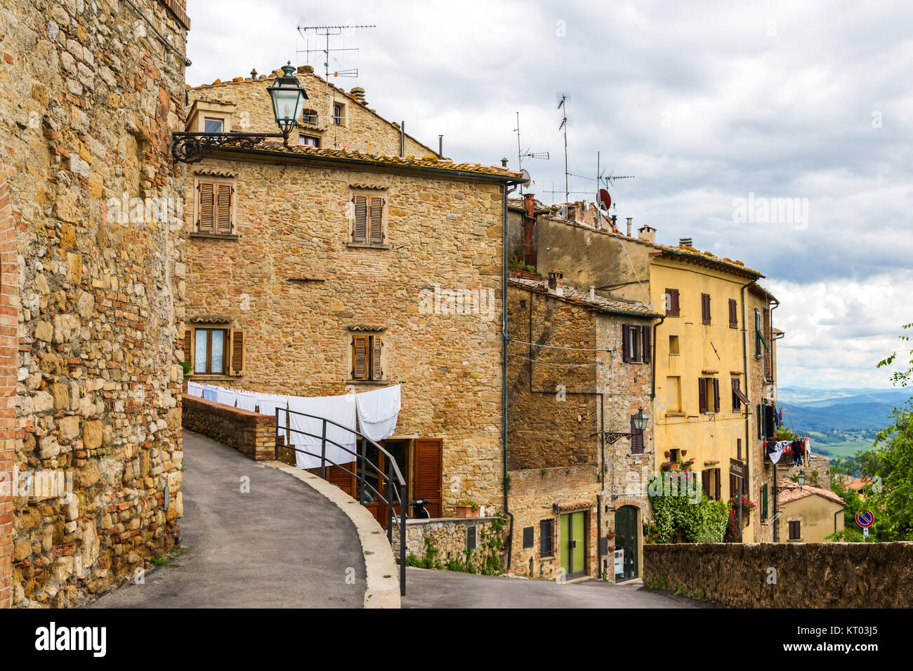 Street of the medieval village Volterra. Italy, Tuscany Stock Photo - Alamy