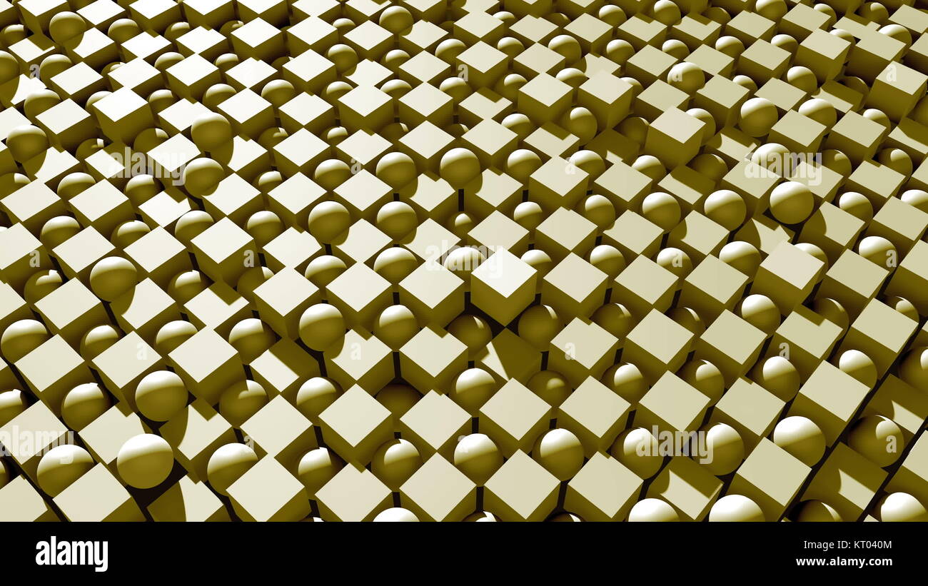 Surface sphere and cubes Stock Photo - Alamy