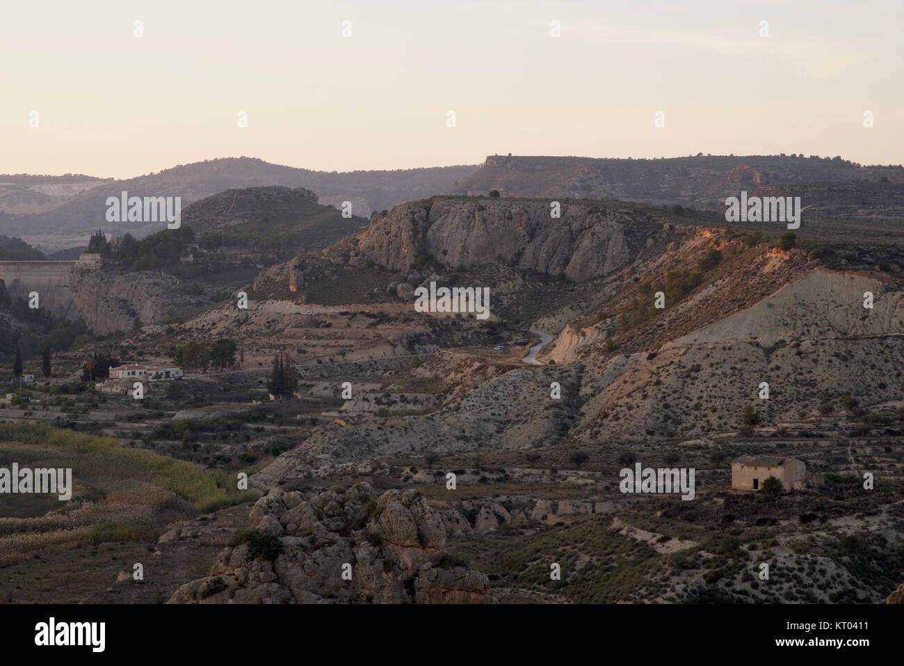 Landscape - rugged terrain at sunset Stock Photo - Alamy