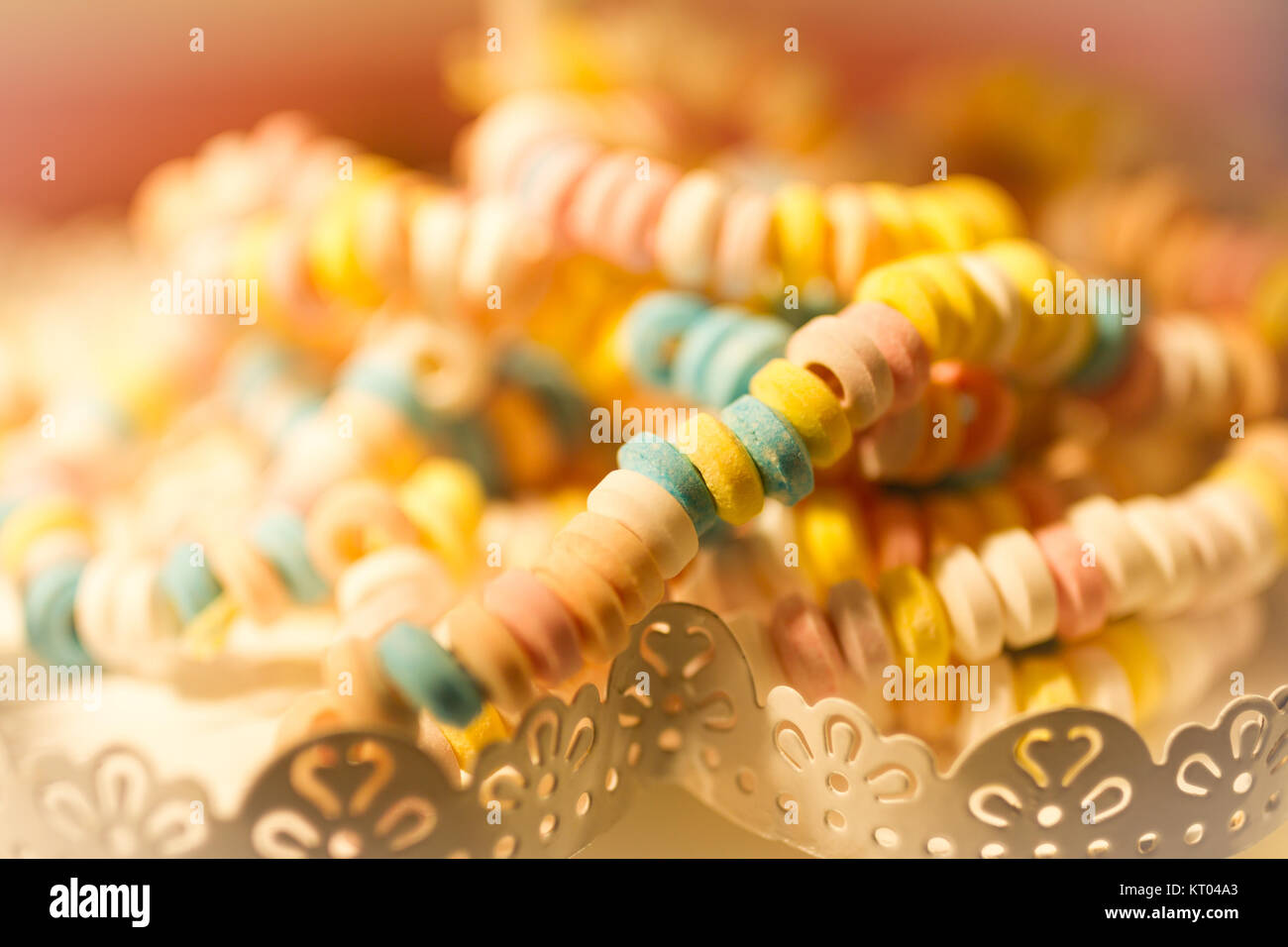 Nostalgic sugar chain in a candy store Stock Photo - Alamy
