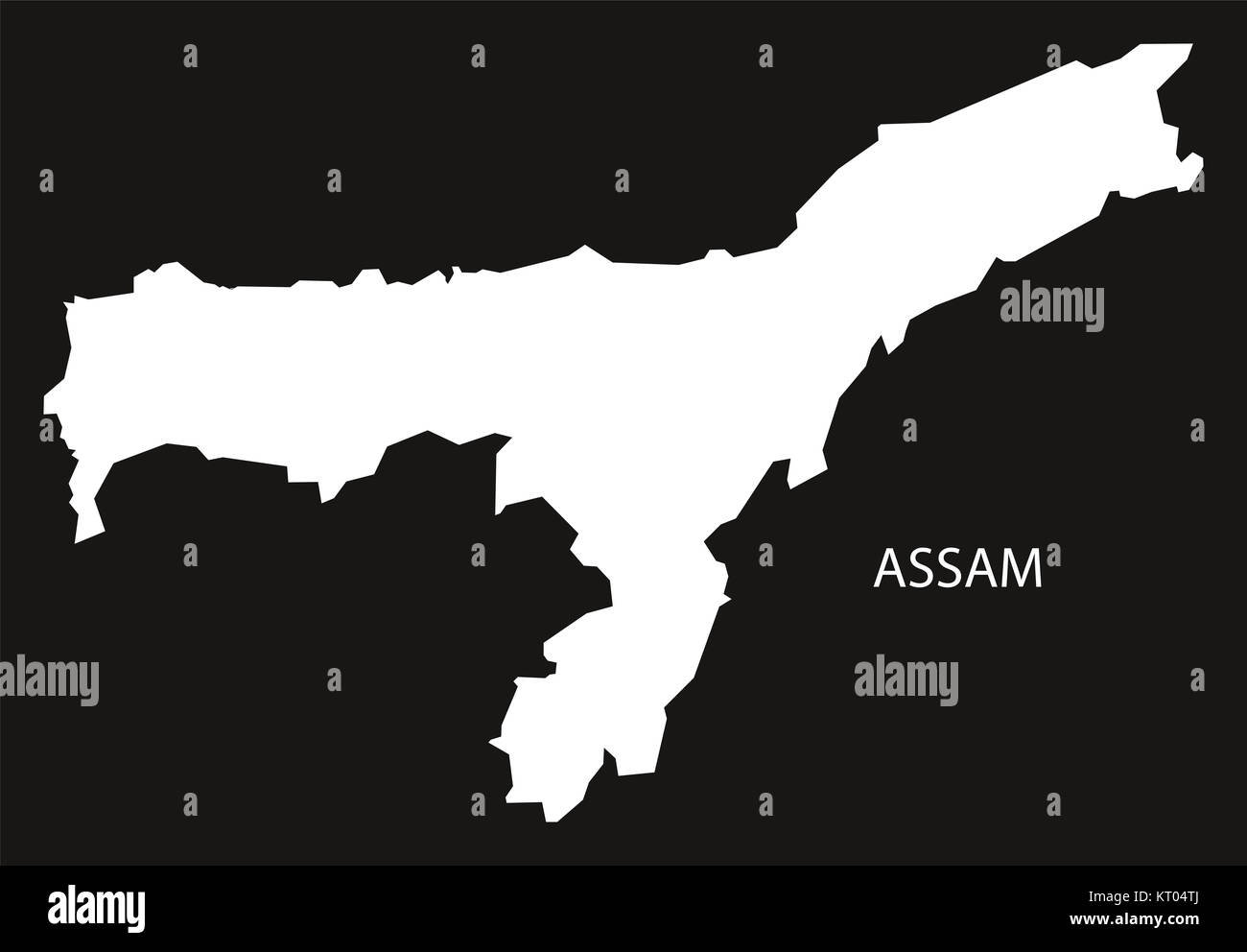 Assam india map hi-res stock photography and images - Alamy