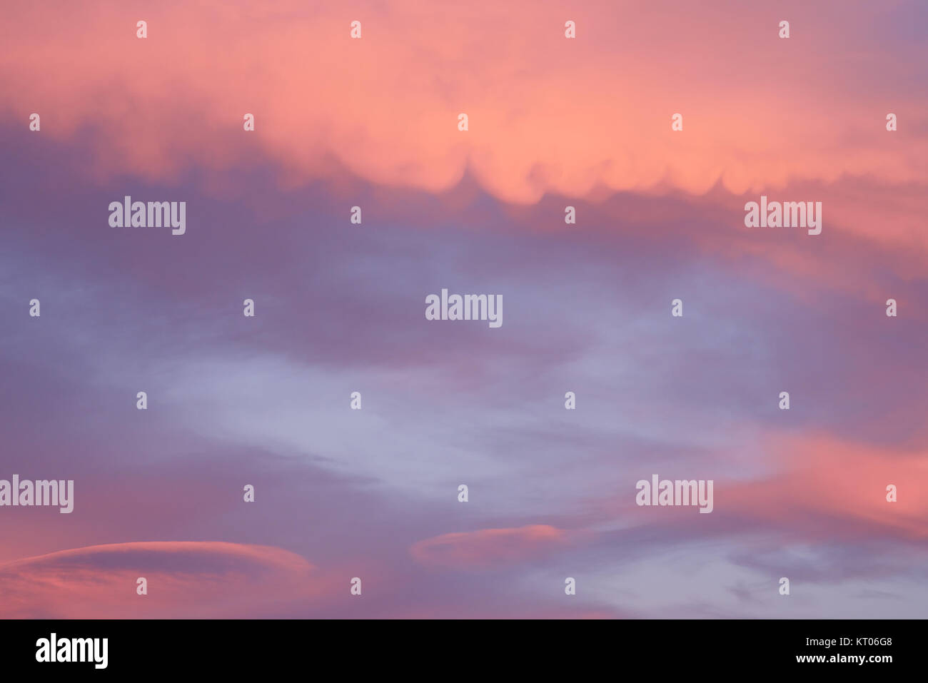 Skyscape - pink clouds at sunset Stock Photo - Alamy