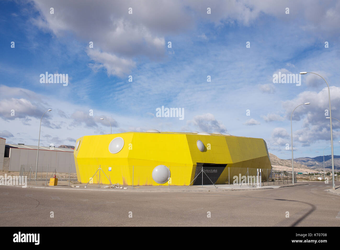 Yellow industrial unit Stock Photo - Alamy