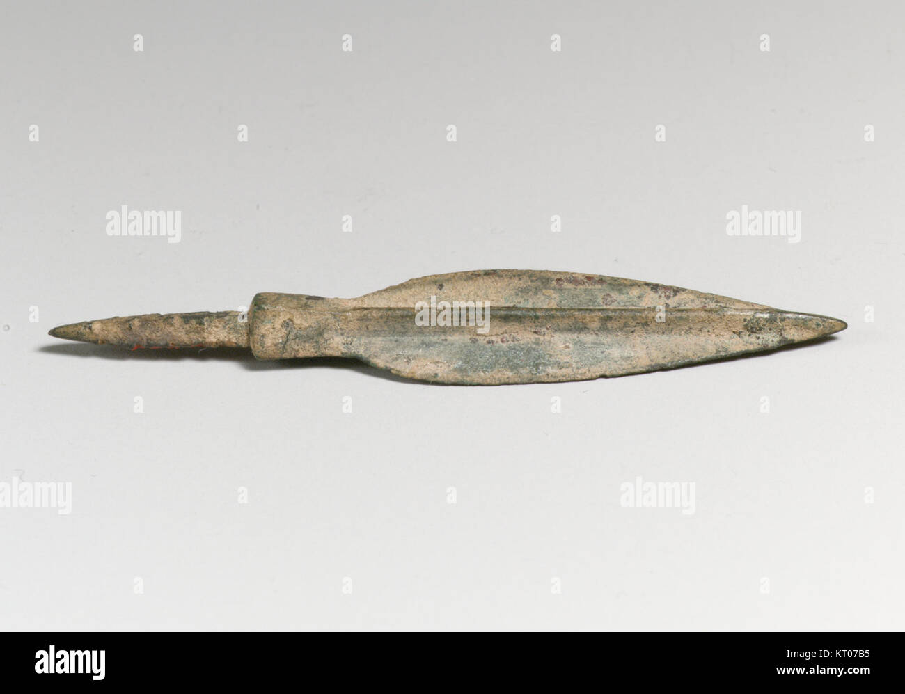 The arrowhead, cataloged as MET DP9047 74.51.53, is a prehistoric tool ...