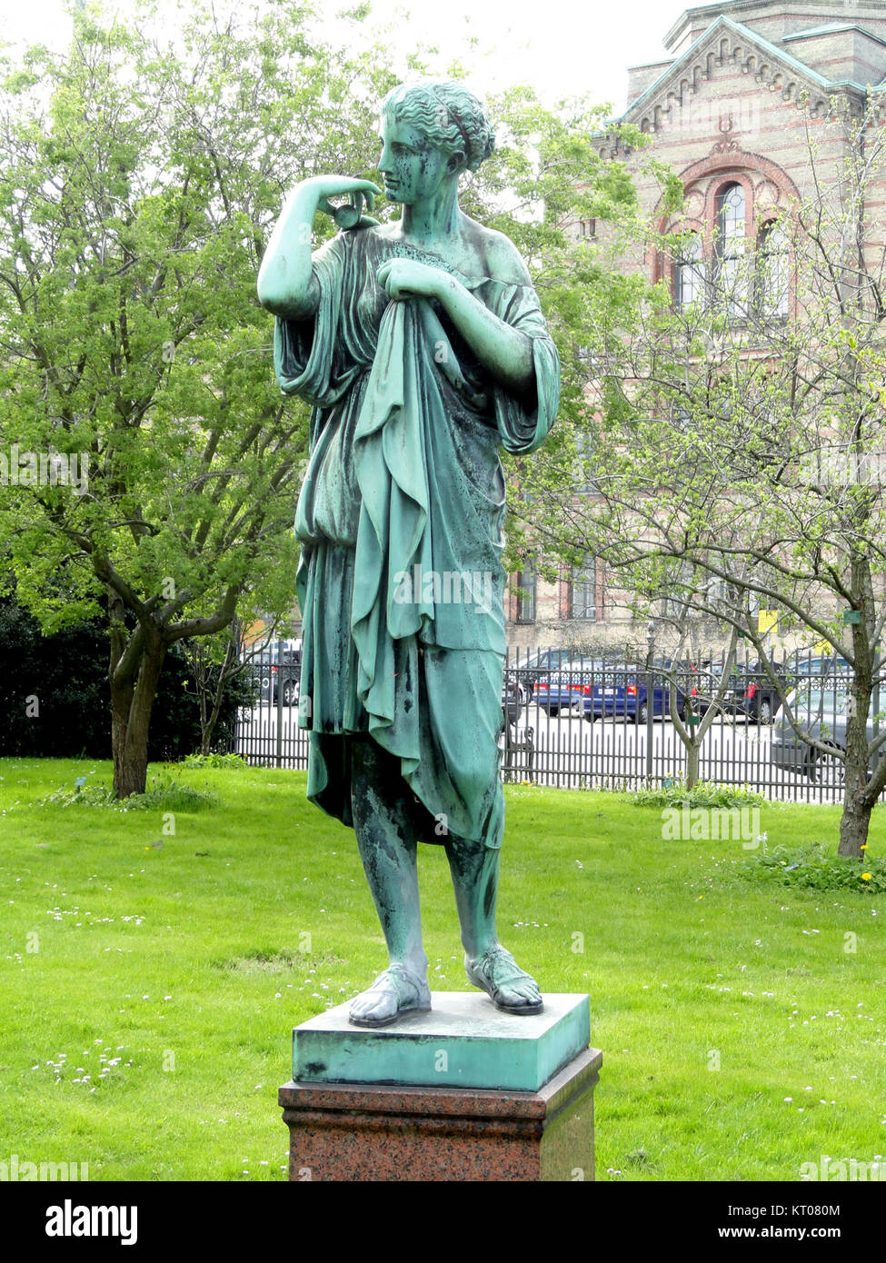 Artemis, a statue located in the Copenhagen Botanical Garden, is a ...