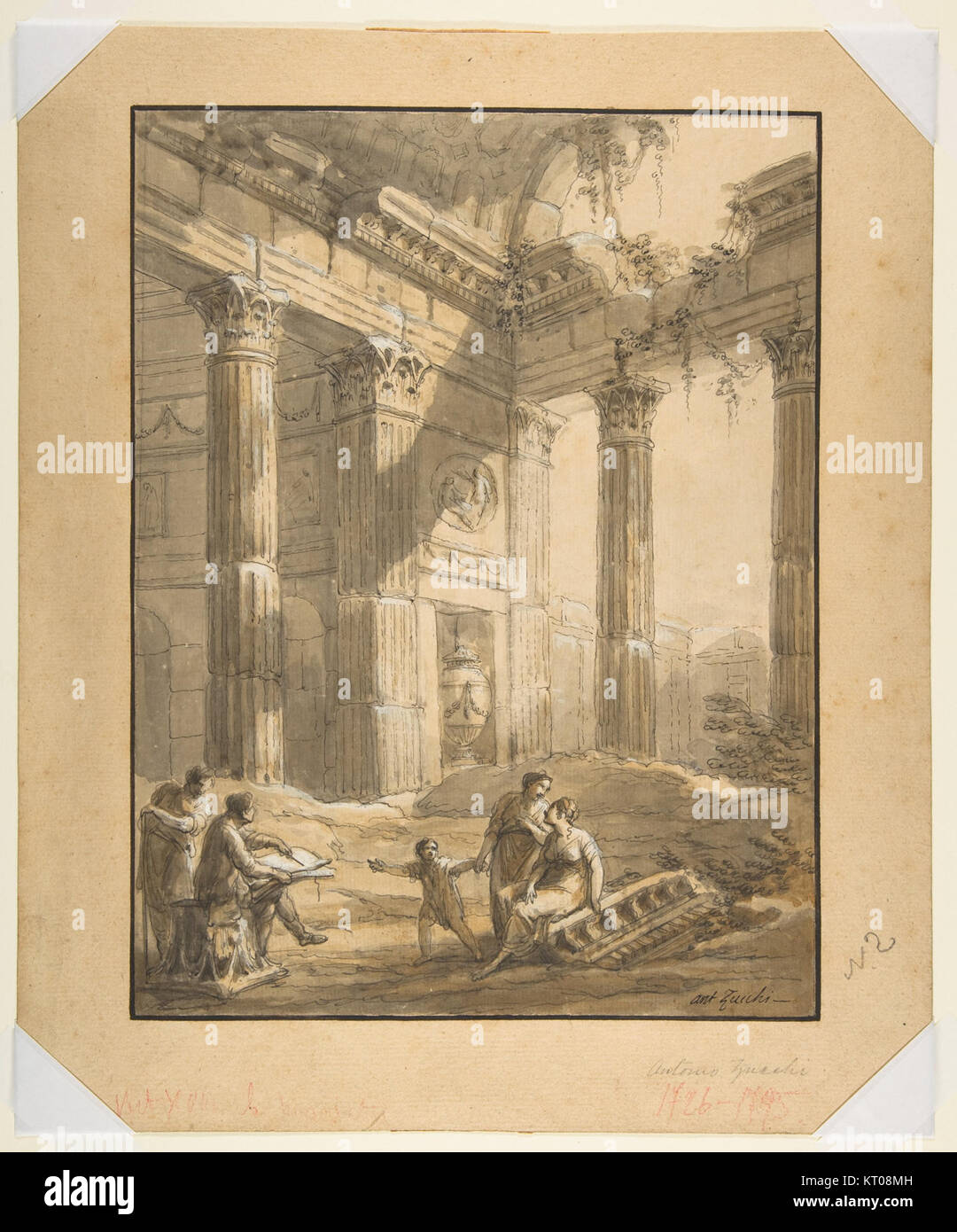 This artwork, titled *Artist Among Ruins*, portrays an artist amidst a ...