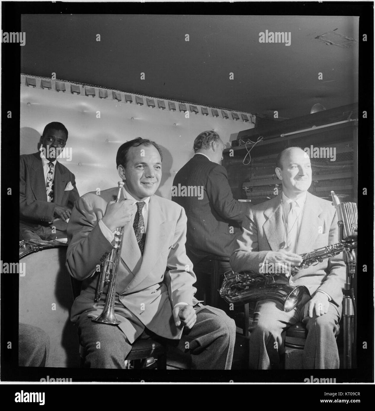 This portrait captures jazz musicians Marty Marsala and Bud Freeman ...