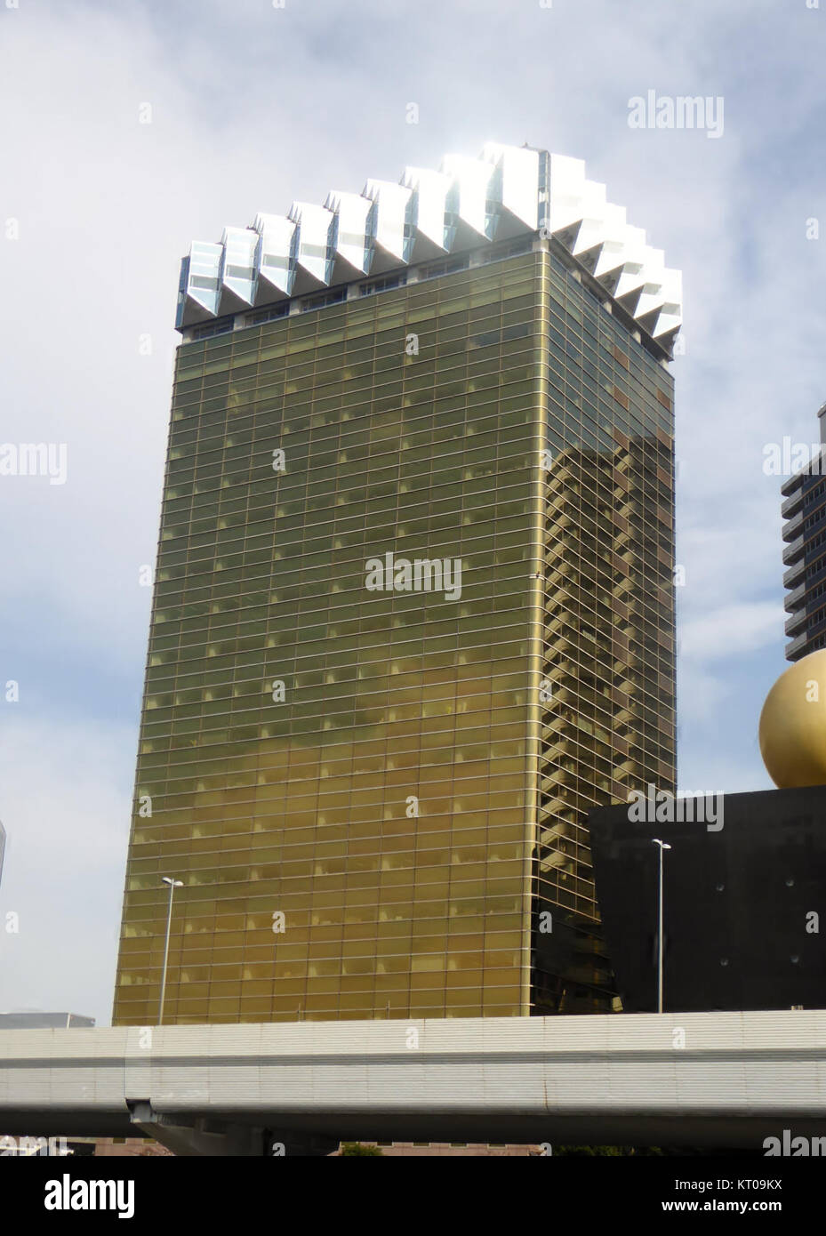 The Asahi Beer Tower, located in Tokyo, Japan, is an iconic modern ...