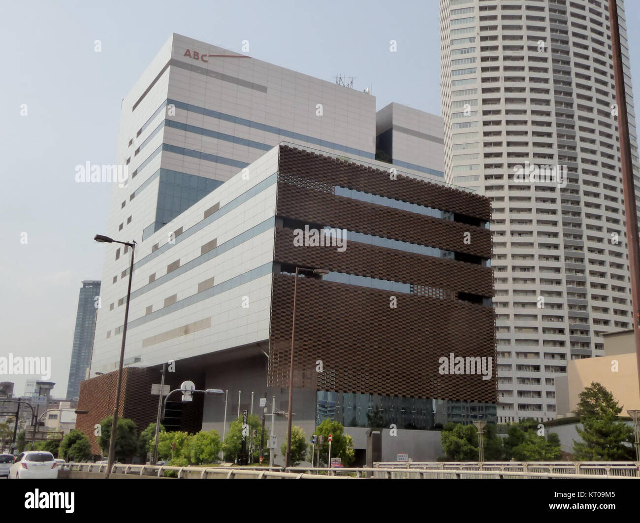 This image shows the headquarters of Asahi Broadcasting Corporation ...
