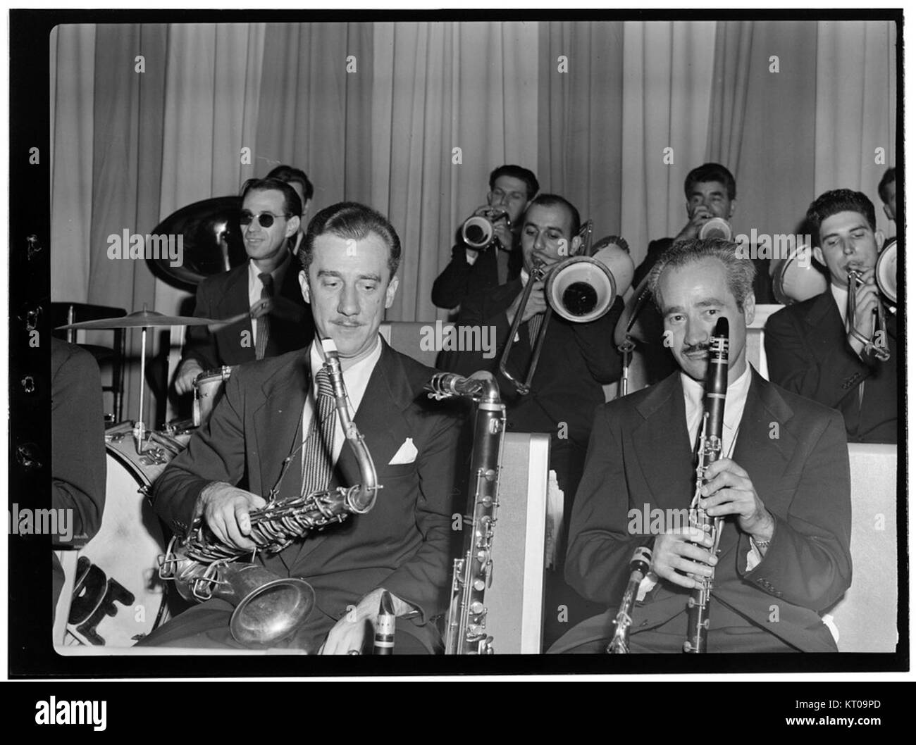 This portrait from October 1947 features notable jazz musicians Micky ...
