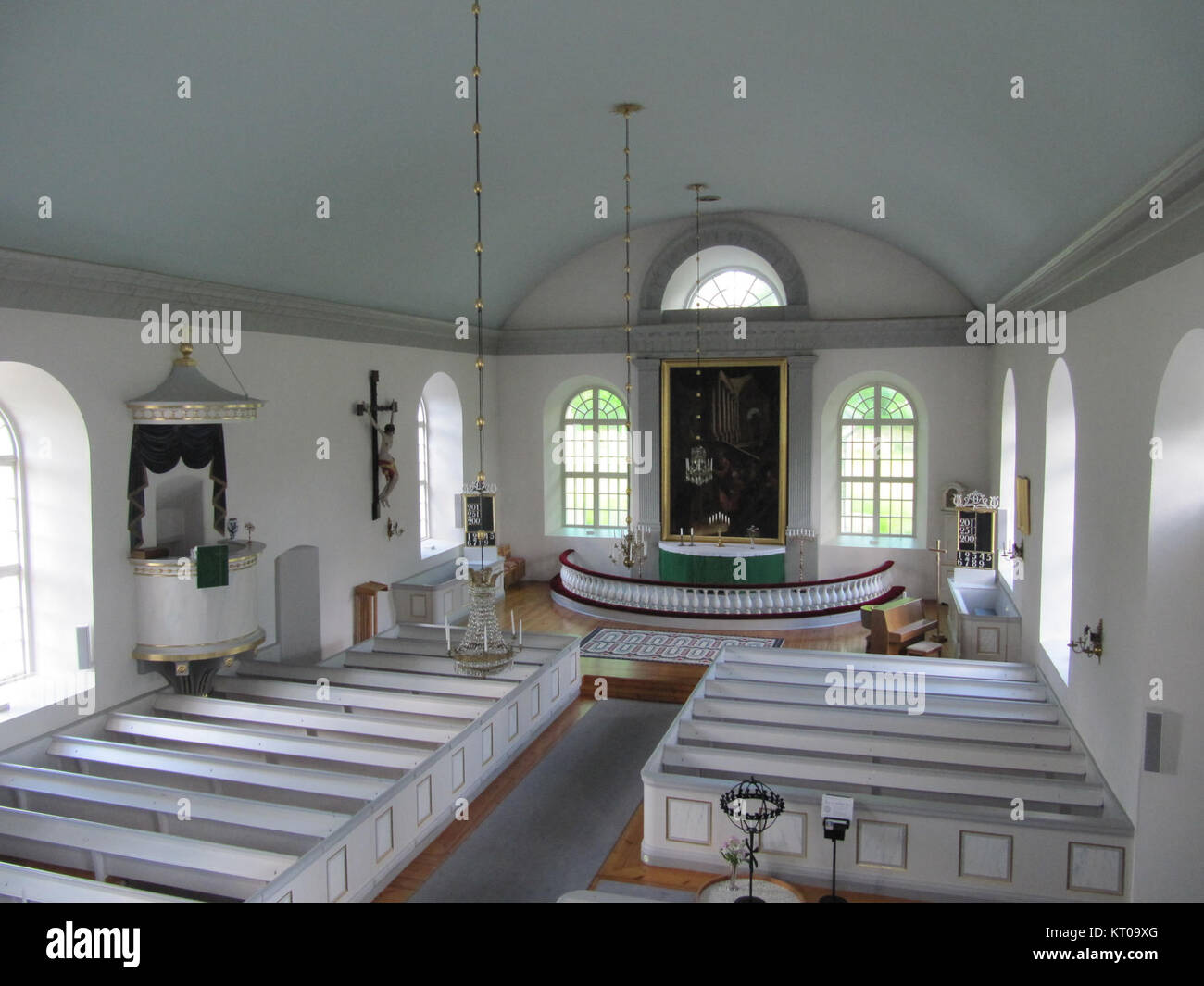 Interior of Asa Church, Sweden, highlighting its architectural features ...