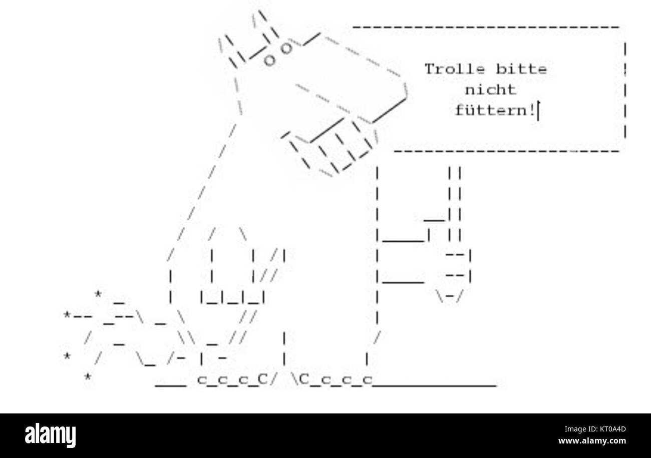 The ASCII Troll is a character created using ASCII art, a form of ...