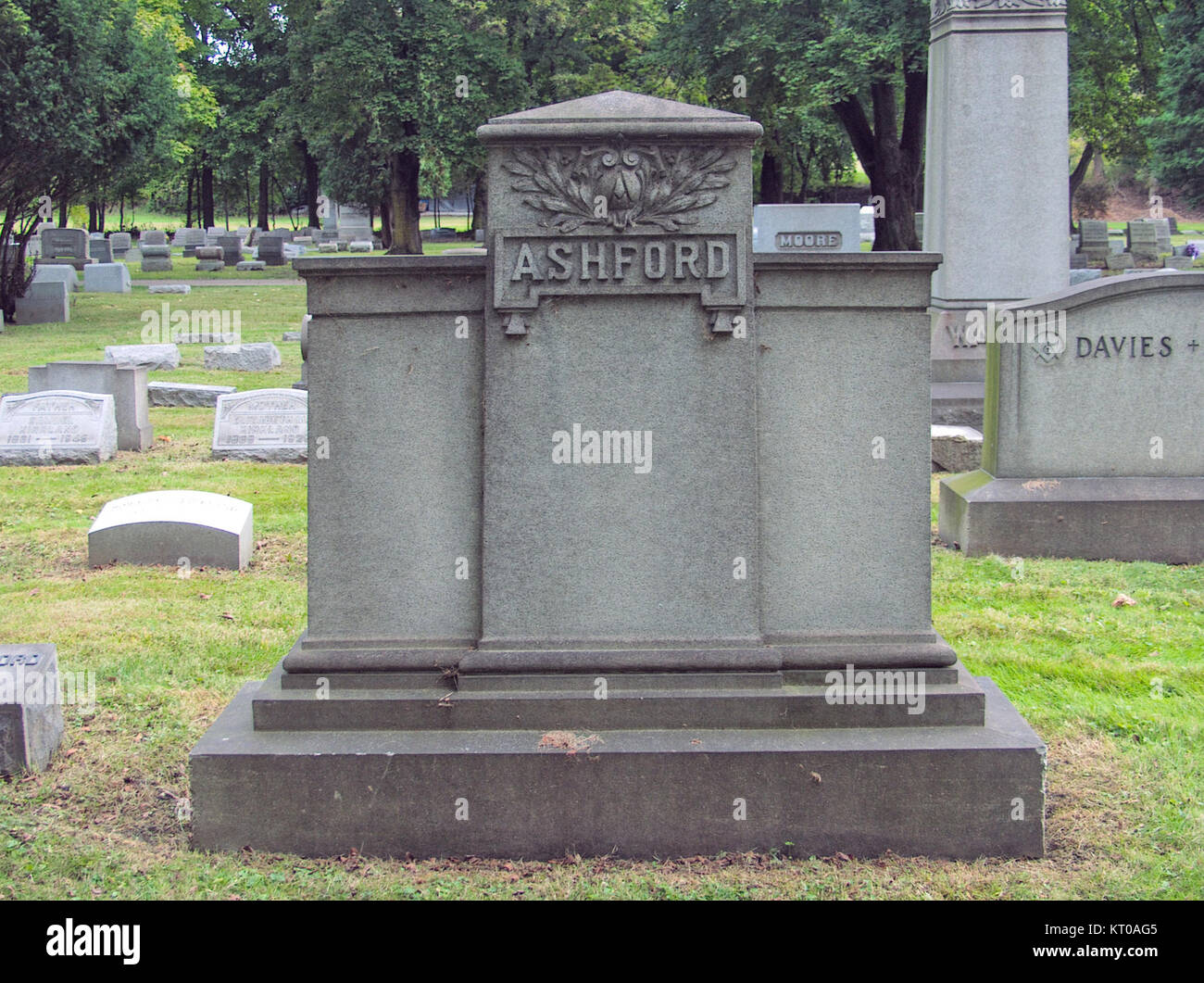 A photograph of the Ashford Monument in Chartiers Cemetery, captured on ...