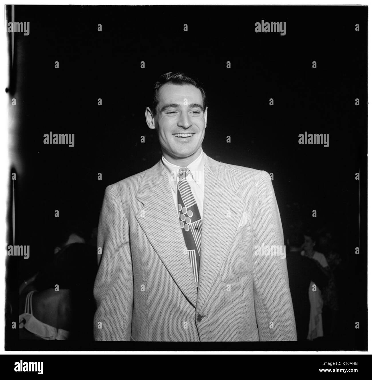 A portrait of Ray Anthony, a prominent American bandleader, taken in ...
