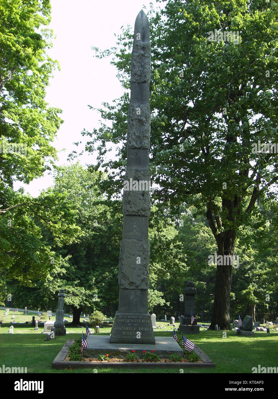 The Ashtabula Bridge Disaster Monument commemorates the tragic collapse ...