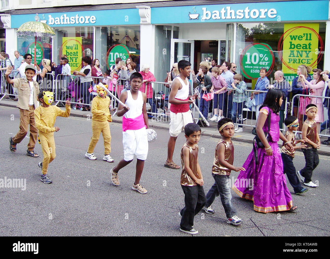 The Asian Kids River Festival Parade features children participating in ...