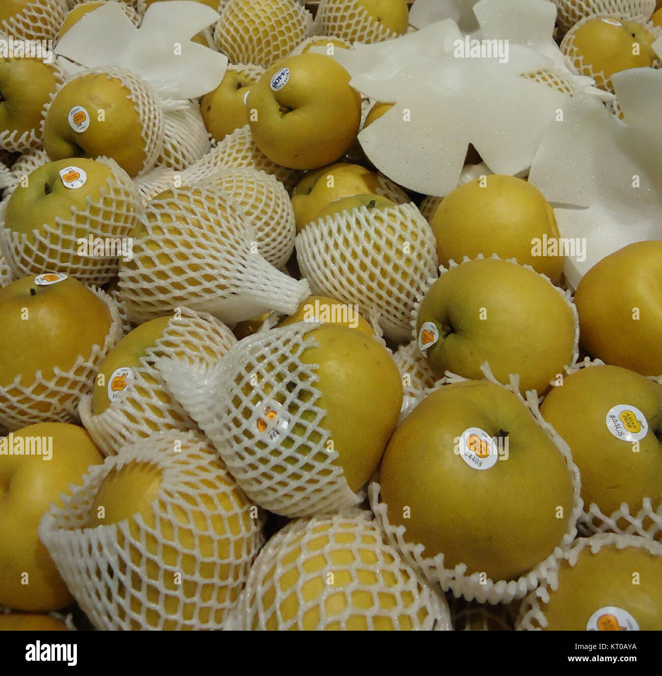 Asian pears, a variety of pear known for their crisp texture and round ...