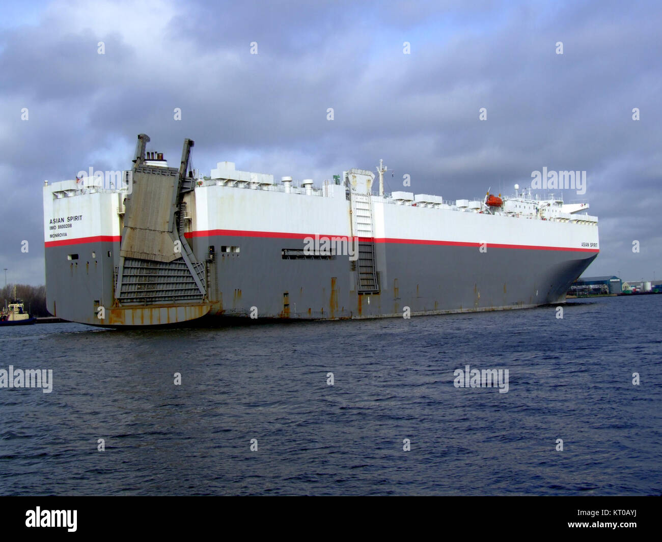 A photograph of the *Asian Spirit* vessel docked at the Port of ...