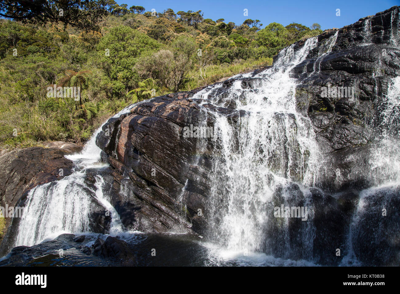 Baker's Falls waterfall, Horton Plains National Park, Central Province ...